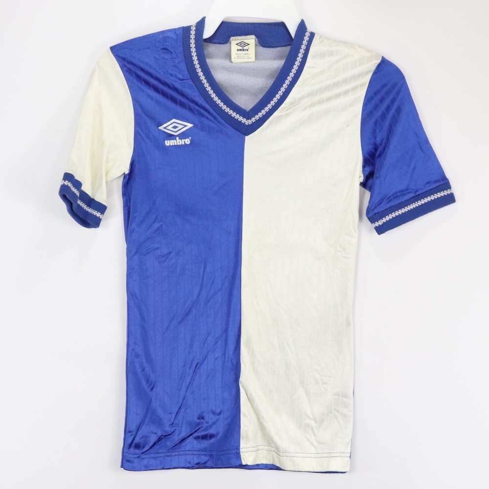 80s New Umbro Mens Small Color Block Soccer Jersey - Gem